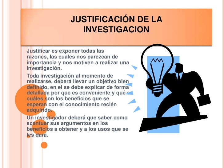 Como Redactar La Justificacion De Un Trabajo De Investigacion Para ...
