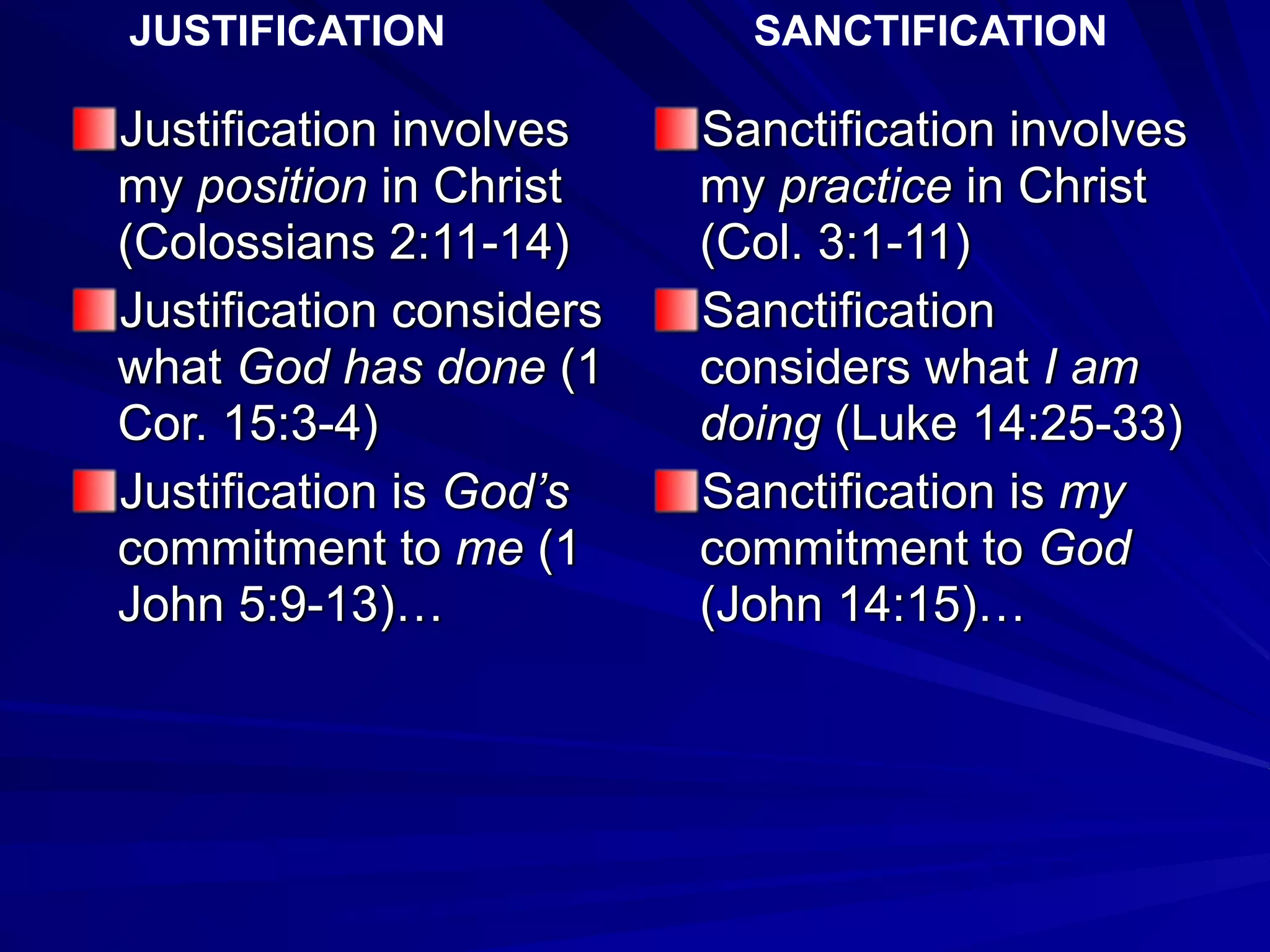Justification and Sanctification | PDF