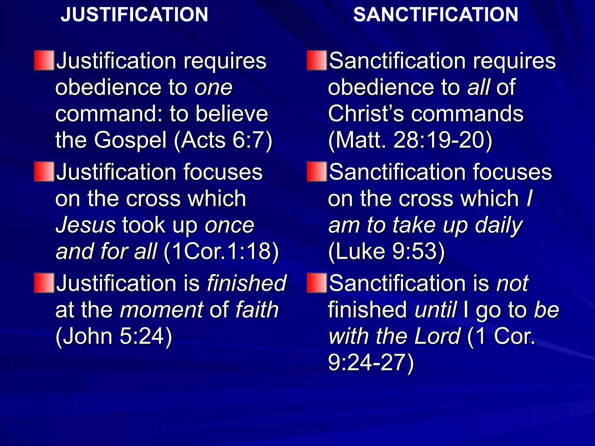 Justification and Sanctification | PDF