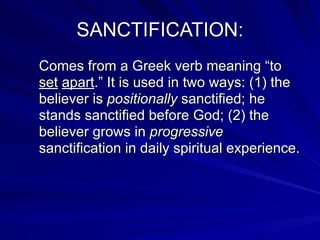 Justification and Sanctification | PDF