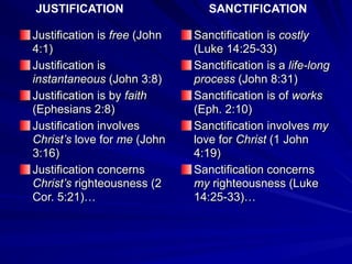 Justification and Sanctification | PDF