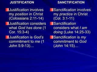Justification and Sanctification | PDF