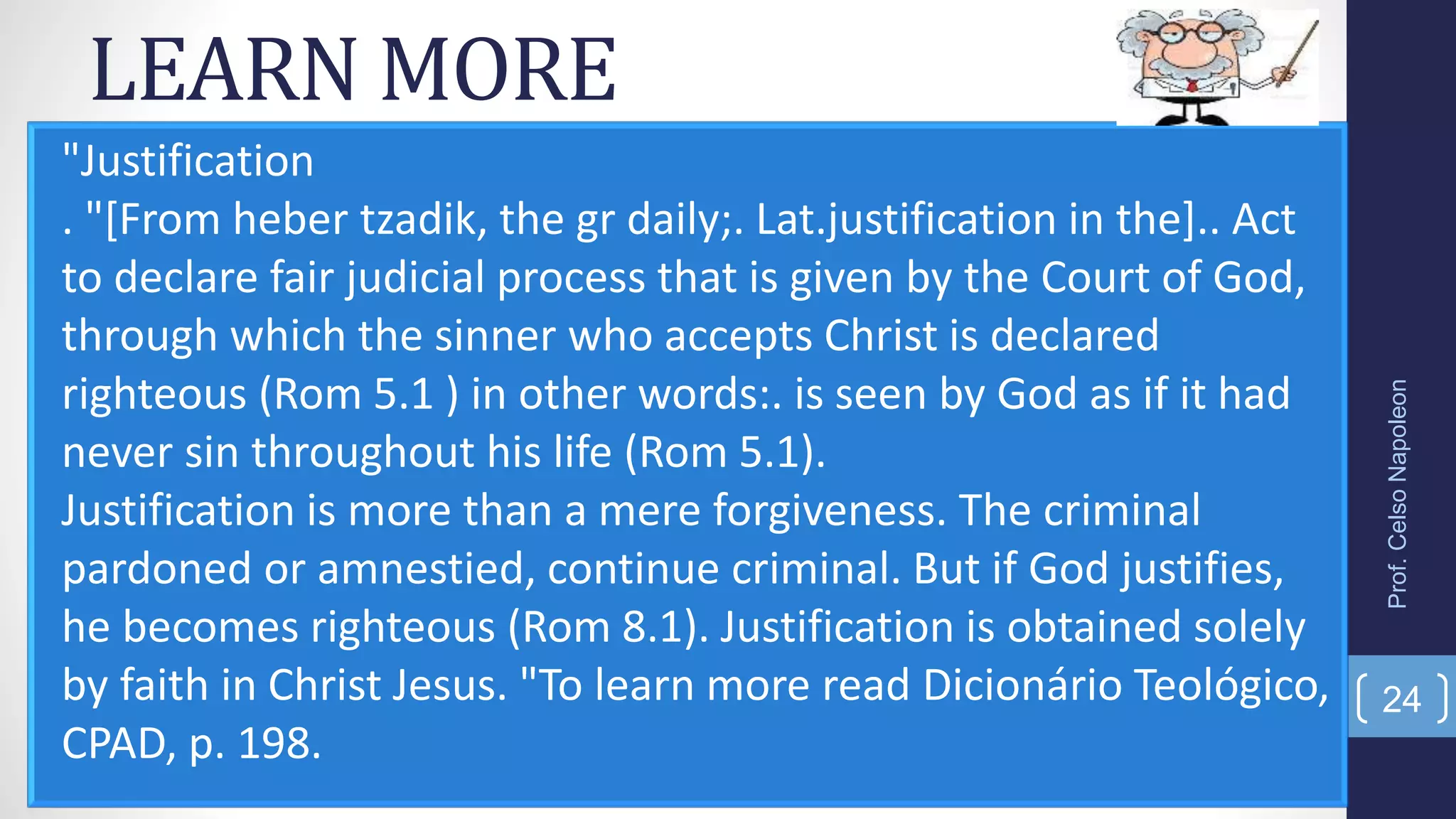 Justification by faith alone in jesus christ | PPTX