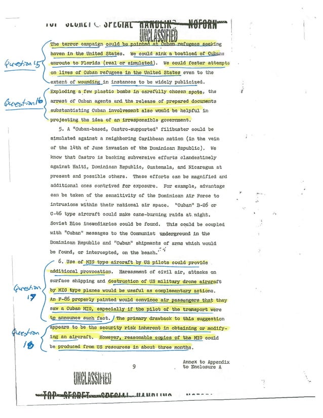 Declassified Doc; CIA Operation Northwoods and Operation Mongoose | PDF