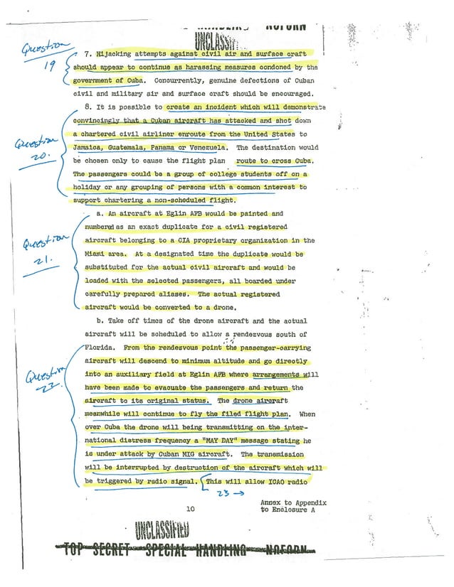 Declassified Doc; CIA Operation Northwoods and Operation Mongoose | PDF