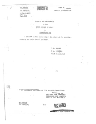 Declassified Doc; CIA Operation Northwoods and Operation Mongoose | PDF