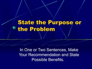Justification report | PPT