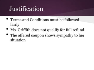 Justification report presentation | PPT