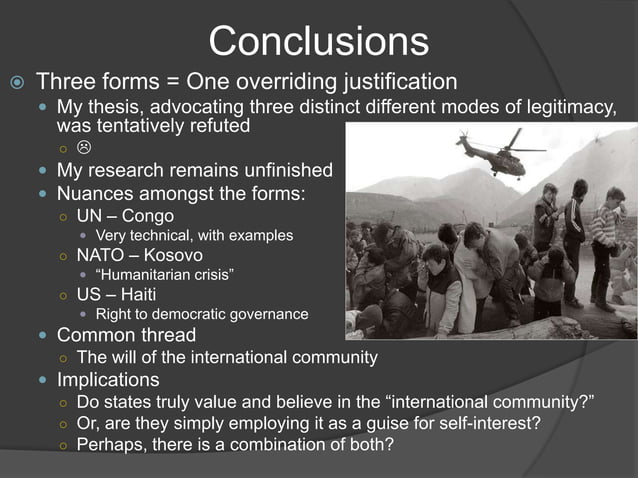 Justifications For Humanitarian Intervention | PPT
