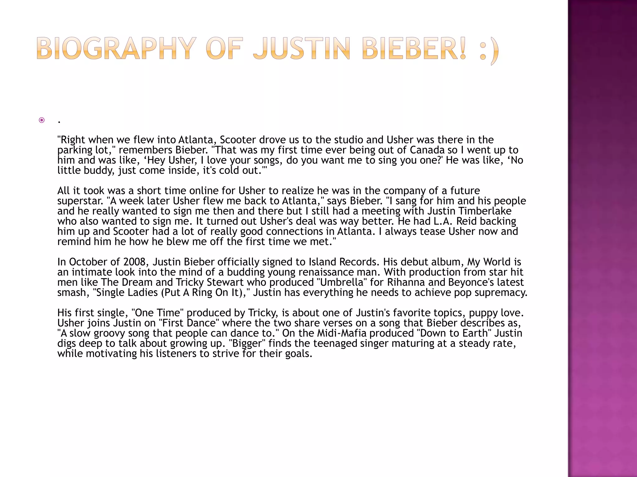 Justin bieber | PPT