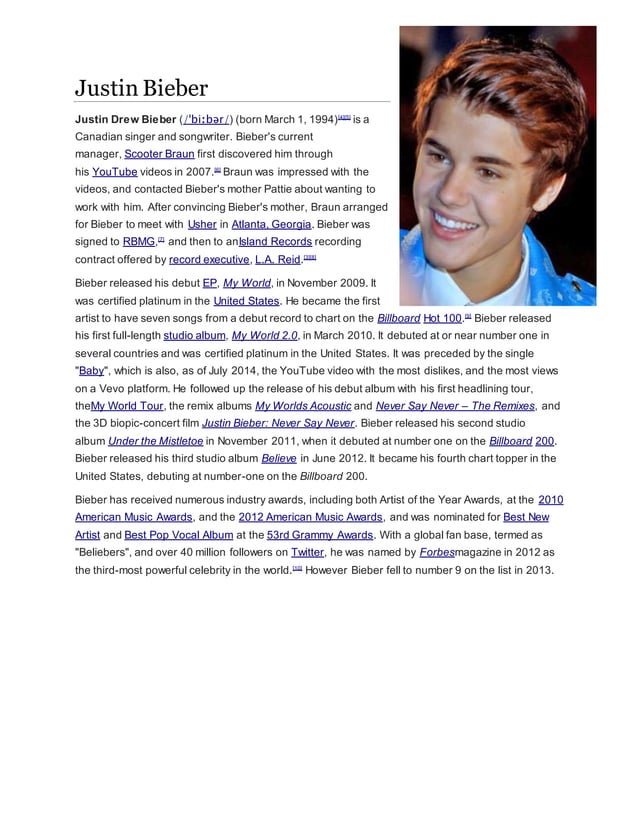 Justin bieber | PDF