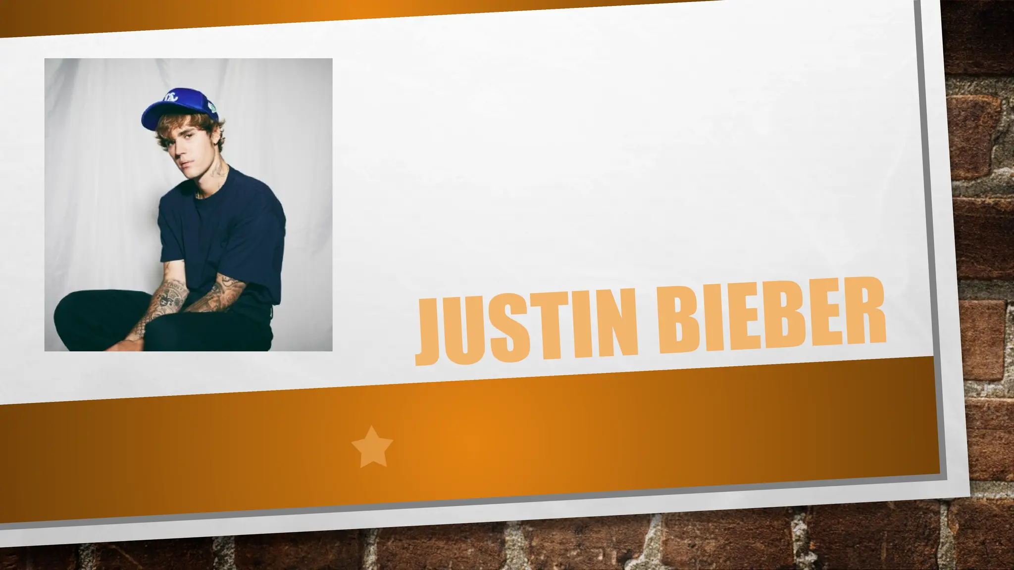 JUSTIN BIEBER description and information | PPTX