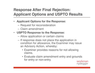 Overview of After Final Practice at the USPTO- Justin Cassell | PPT