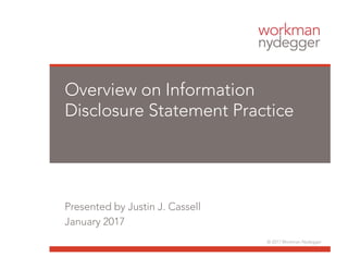 Overview on Information Disclosure Statement Practice by Justin Cassell ...
