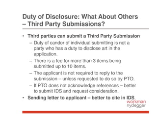 Overview on Information Disclosure Statement Practice by Justin Cassell ...