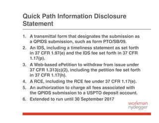 Overview on Information Disclosure Statement Practice by Justin Cassell ...