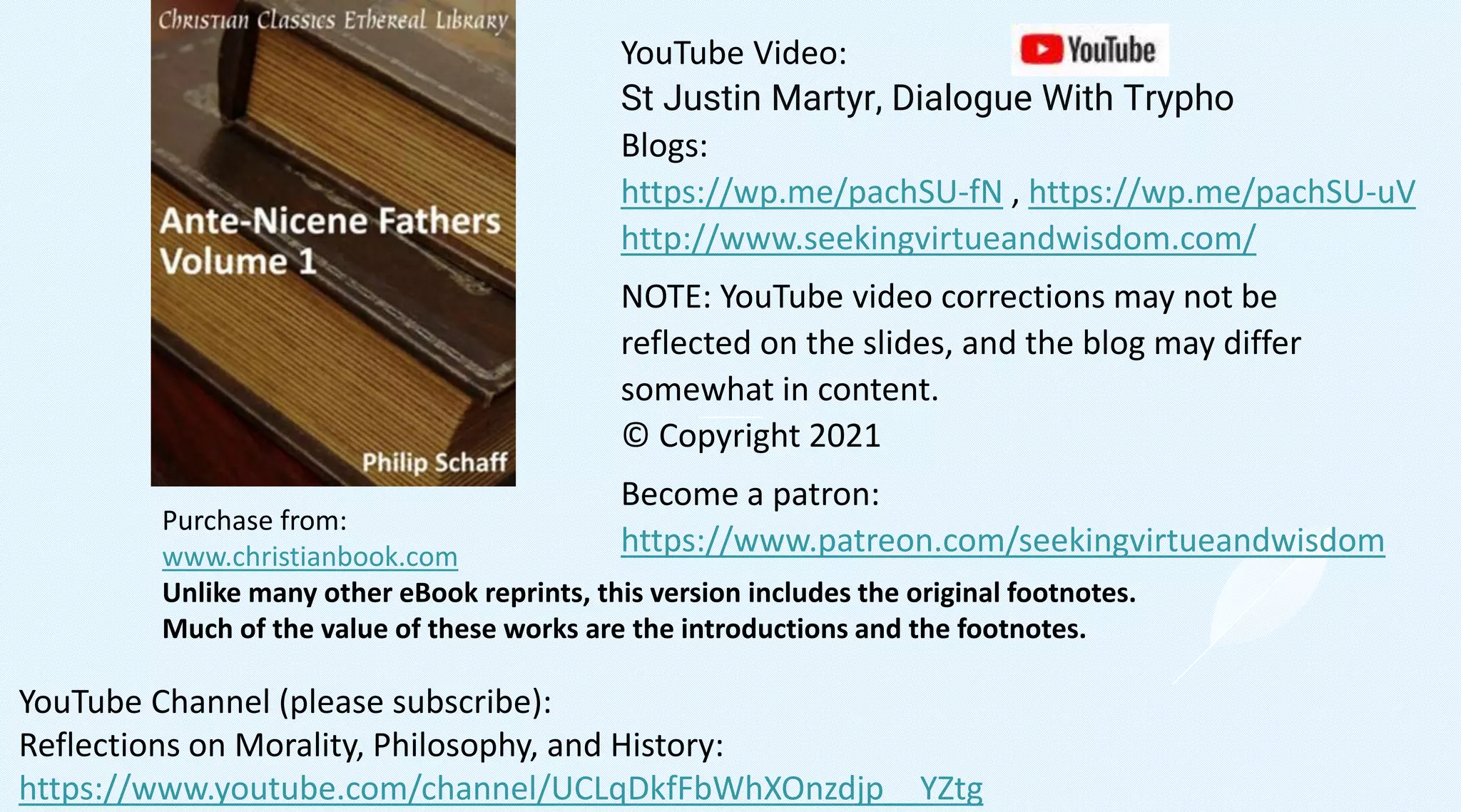 St Justin Martyr's Dialogue With Trypho, a Jew, on Circumcision, Jesus ...