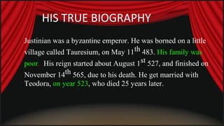 Justinian emperor by julia chaves y ana lopez | ODP