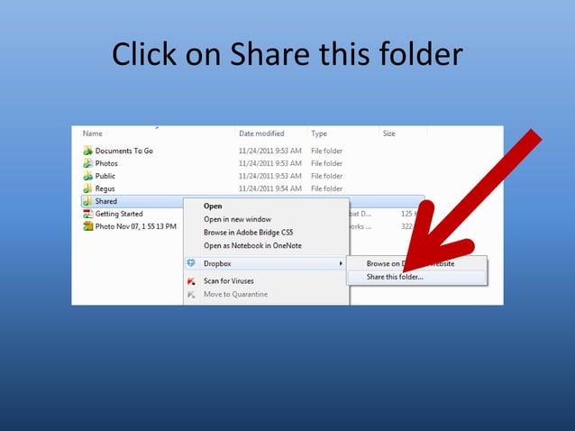 Justin quilon how_to_share_a_folder_in_dropbox | PDF | Operating Systems | Computer Software and ...