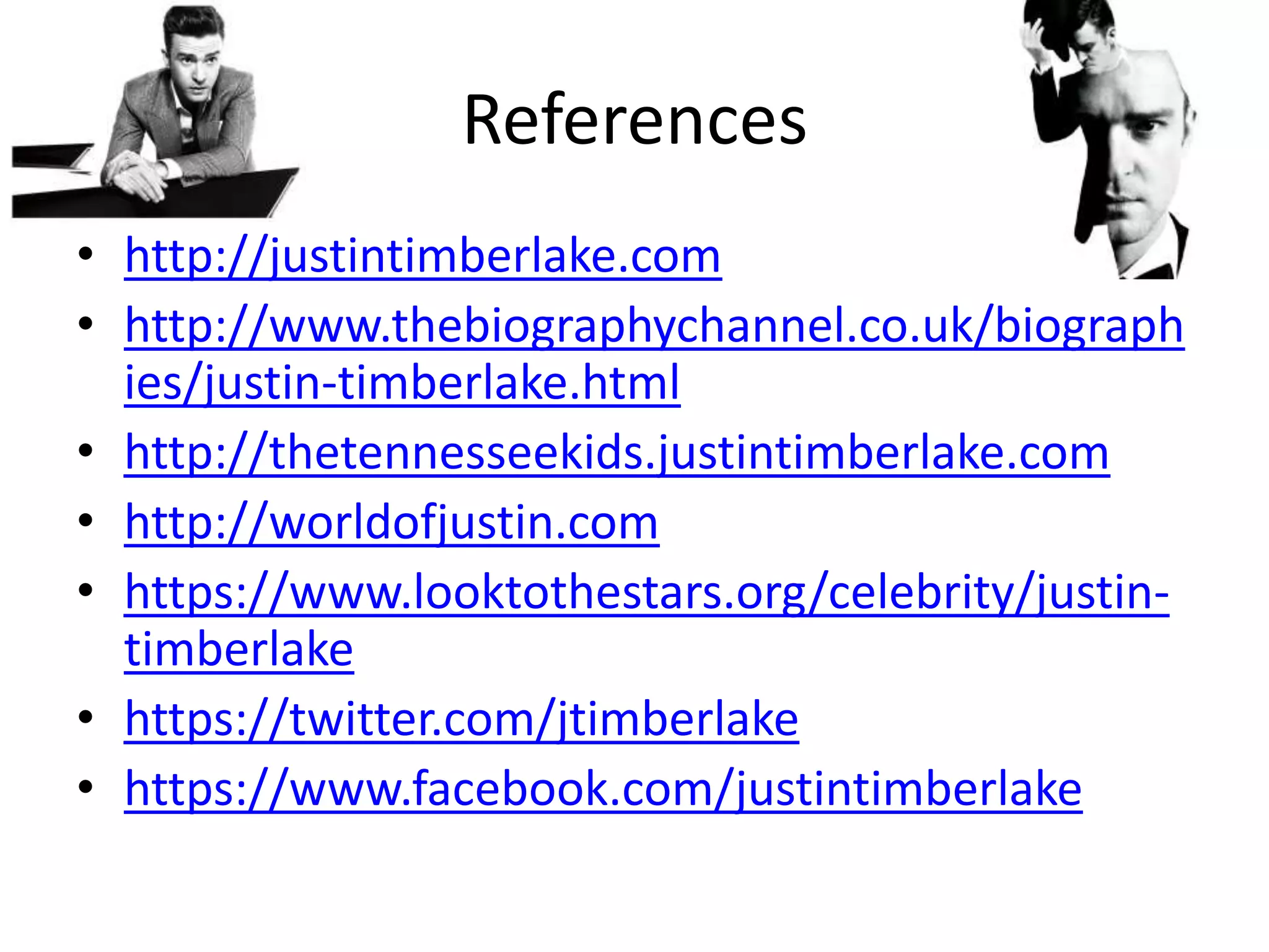 Justin timberlake presentation marisa sabatino | PPTX