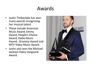 Justin timberlake presentation marisa sabatino | PPTX