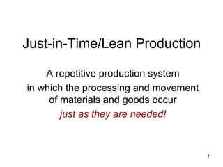 Just in time | PPT