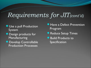 Just In Time Manufacturing Process | PPT