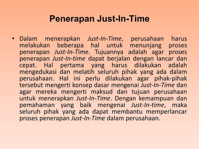 Just in time | PPTX