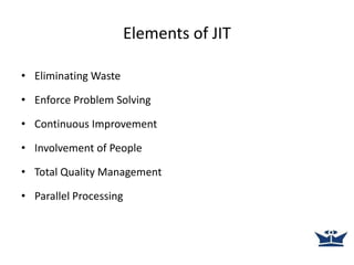 Just in time - Operation Management | PPTX