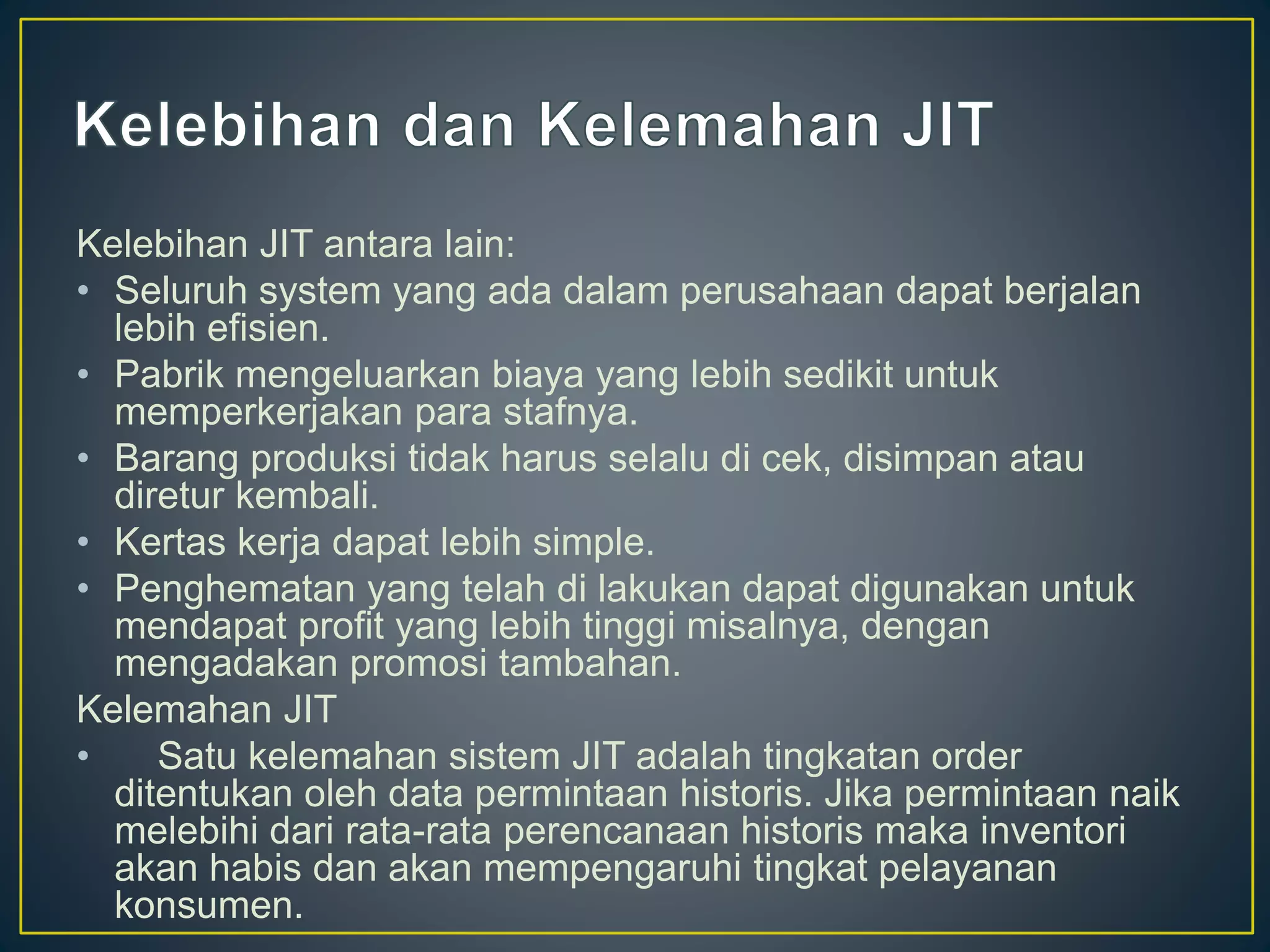 Just in time (jit) | PPTX