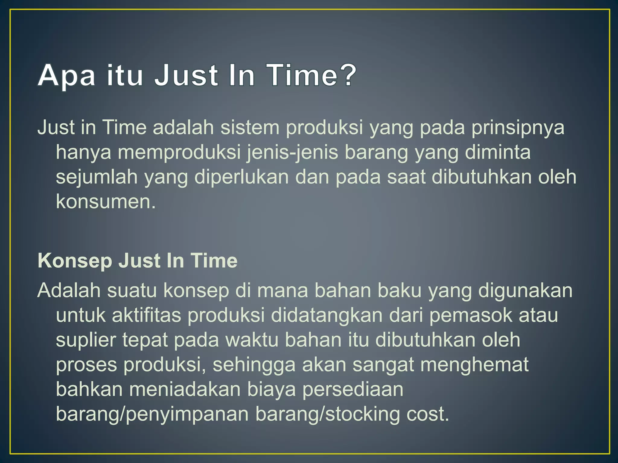 Just in time (jit) | PPTX