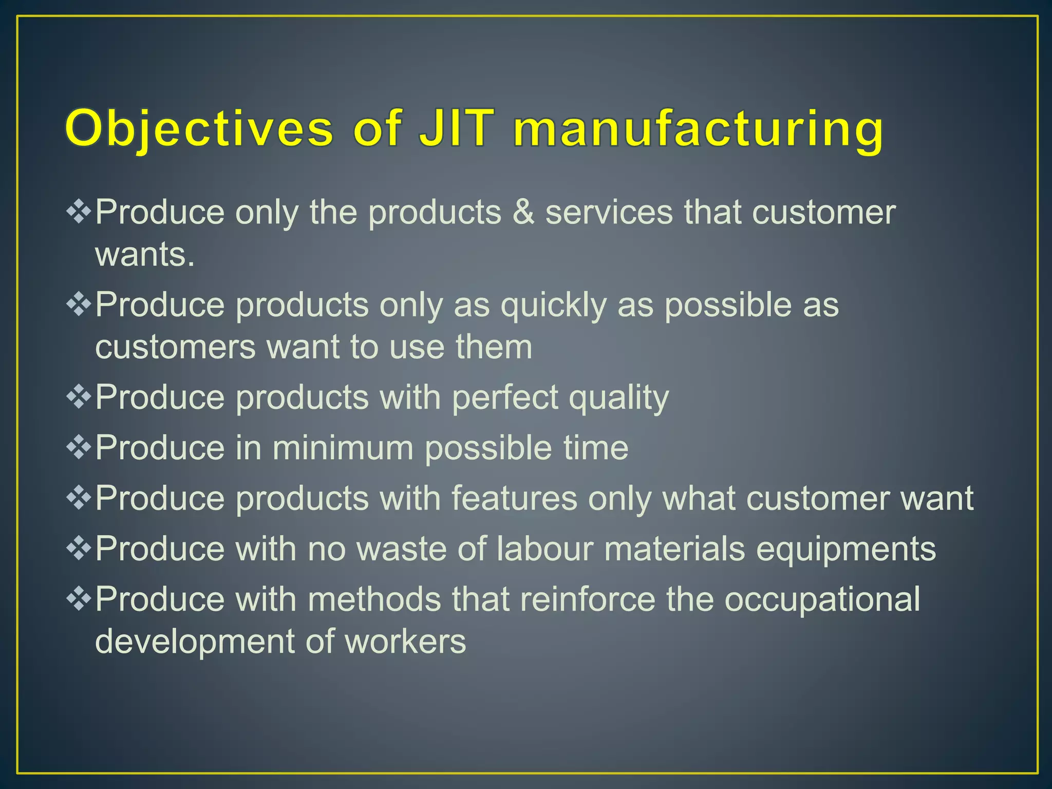 Just in Time (JIT) | PPTX | Mechanical and Industrial Engineering ...