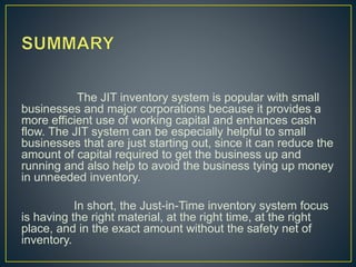 Just in Time (JIT) | PPT