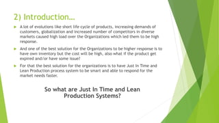 Just in time (jit) and lean production | PPTX