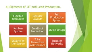 Just in time (jit) and lean production | PPTX