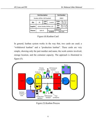Just in time (jit), lean, and toyota production system (tps) | PDF
