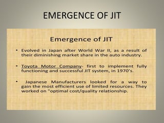 Just in time (jit) management | PPT