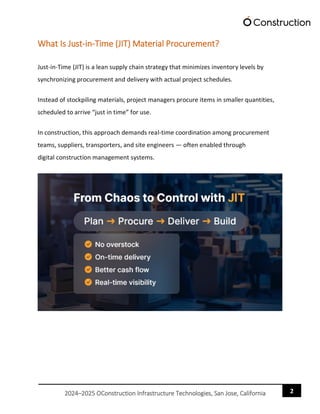 Just-in-Time (JIT) Material Procurement: Optimize Procurement | PDF