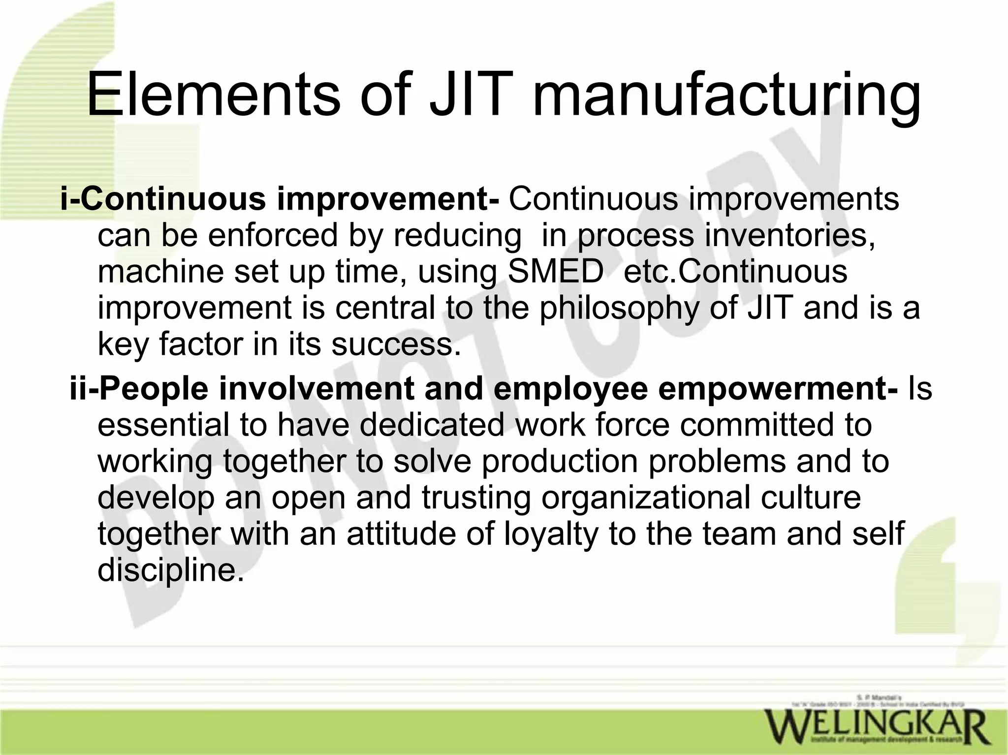 Just In Time (JIT) Systems | PDF