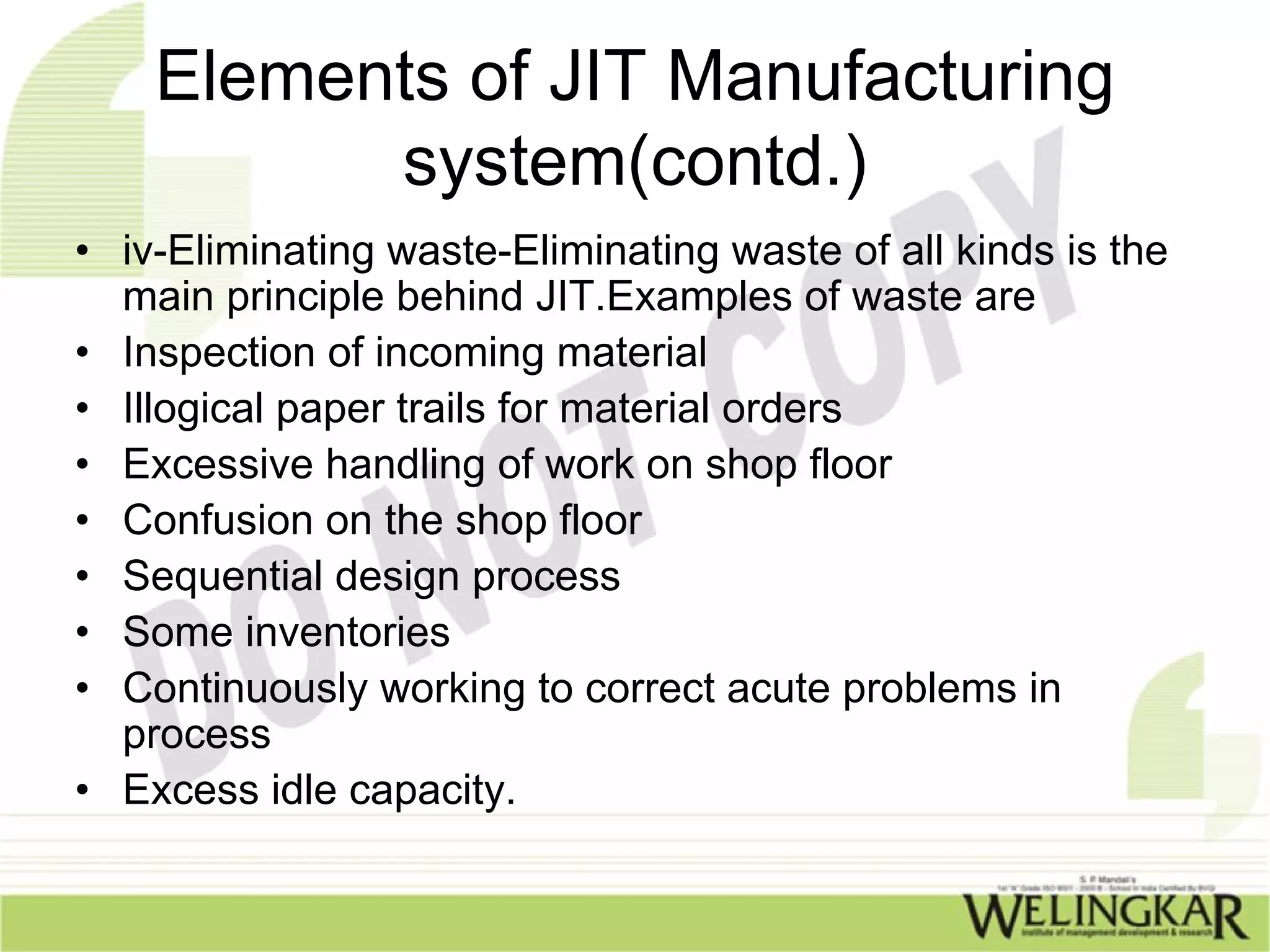 Just In Time (JIT) Systems | PDF