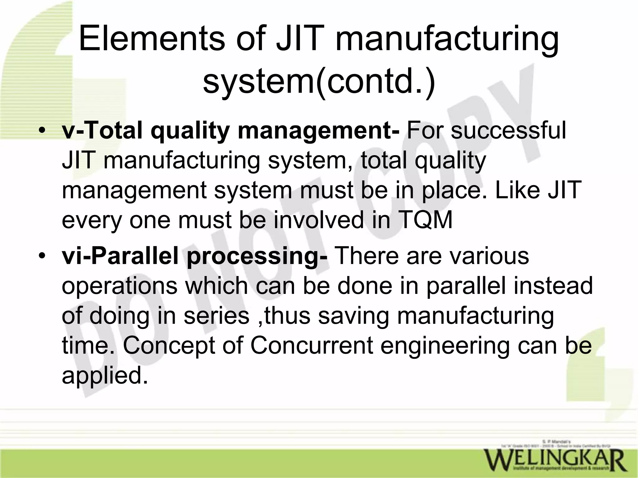 Just In Time (JIT) Systems | PDF