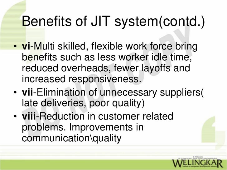 Just In Time (JIT) Systems