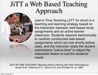 Just in Time Teaching (JiTT) and ILMs | PPT