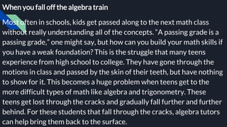 Just like learning to walk, math builds on foundations | PPT