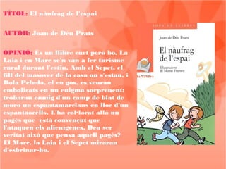 Diari de lectures de la Maria Just (E2E) | PPT