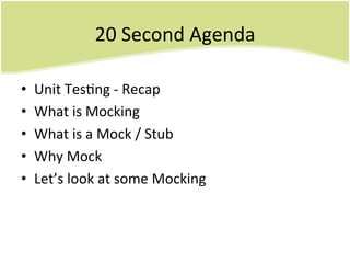 Just Mock It - Mocks and Stubs | PDF