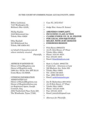 AMENDED Lawsuit Against JustMugshots.com, MugshotsOnline.com and ...