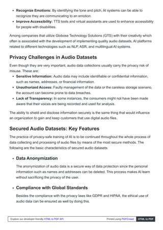 Building Trust: Secured Audio Datasets for Privacy-Safe AI Training | PDF