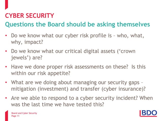 Board and Cyber Security | PPT