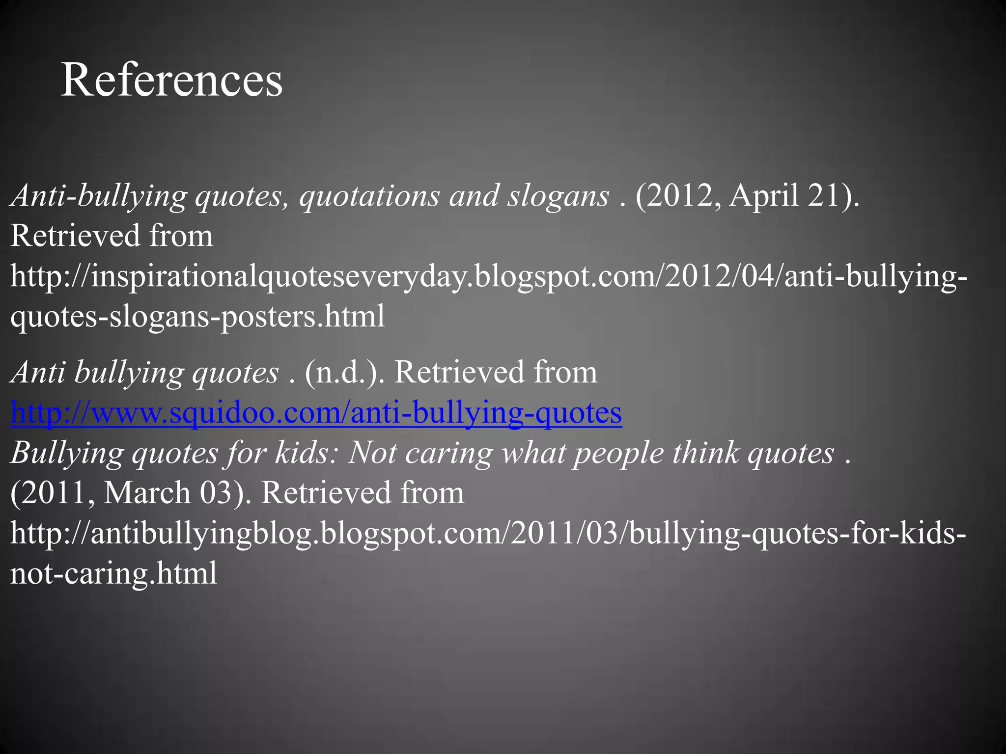 Just say no to bullying | PPTX | Crime & Harmful Acts to Individuals ...